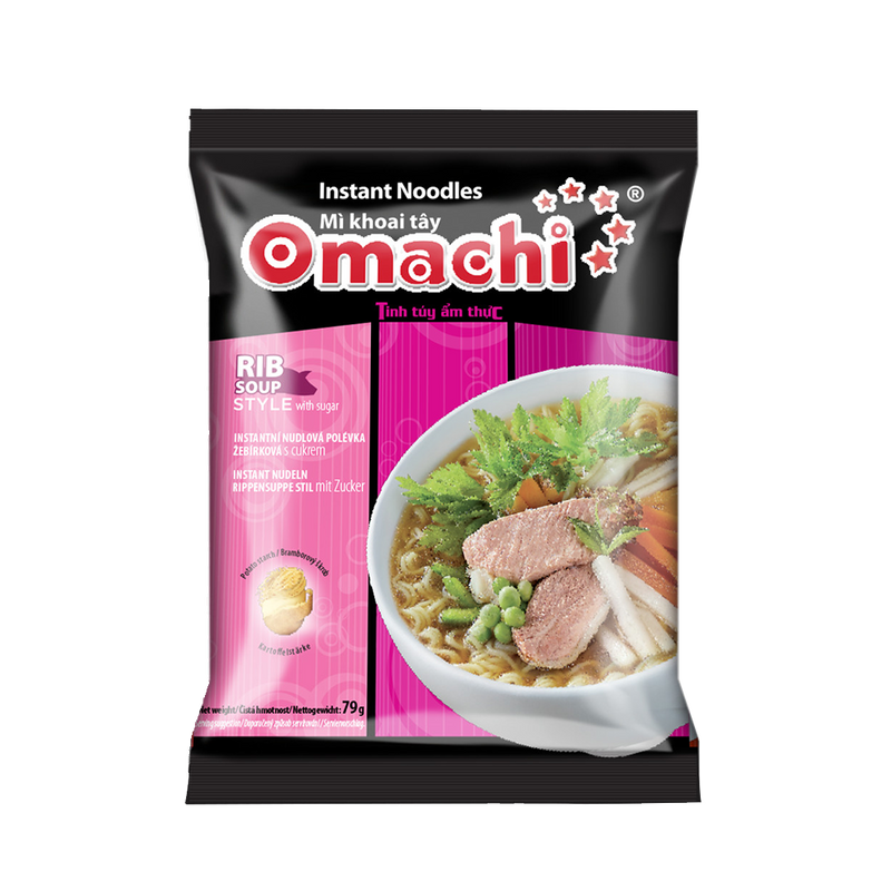 Omachi Instant Potato Noodle Stewed Pork Rib - Momoko