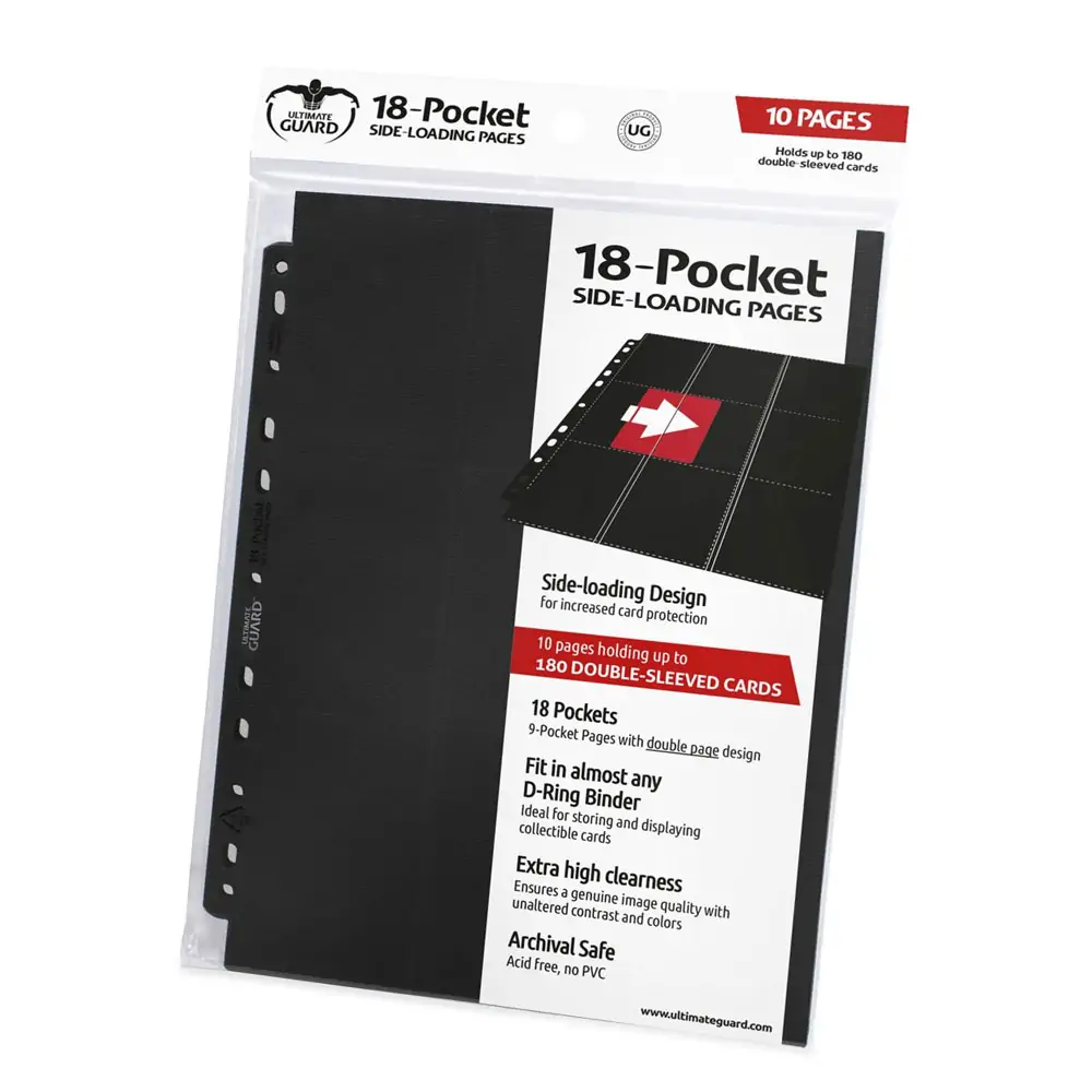 Ultimate Guard 18-Pocket Pages Side-Loading (10) - Black - Momoko